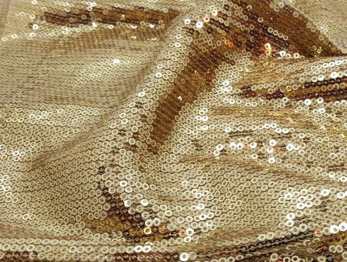 Sequin Fabric Pale Gold 1m - Elegant Event Essentials